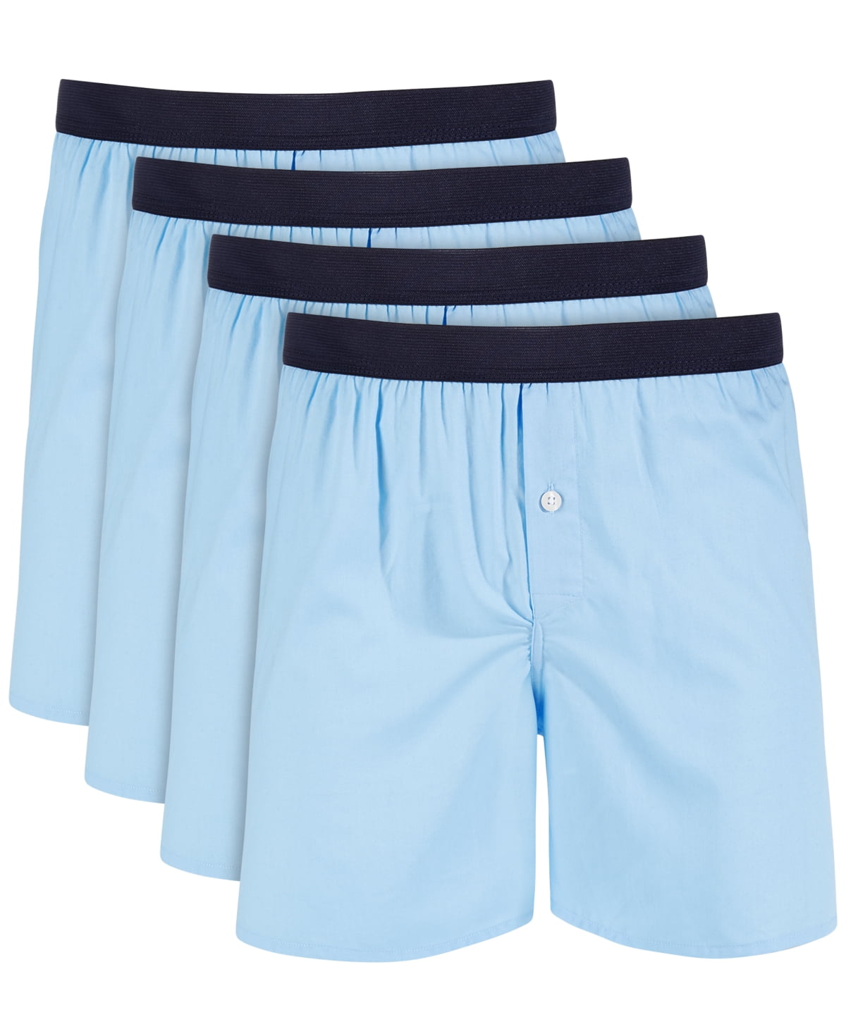 Club Room Men's 4-Pack Cotton Boxers Underpants, Sky Sail Blue ...