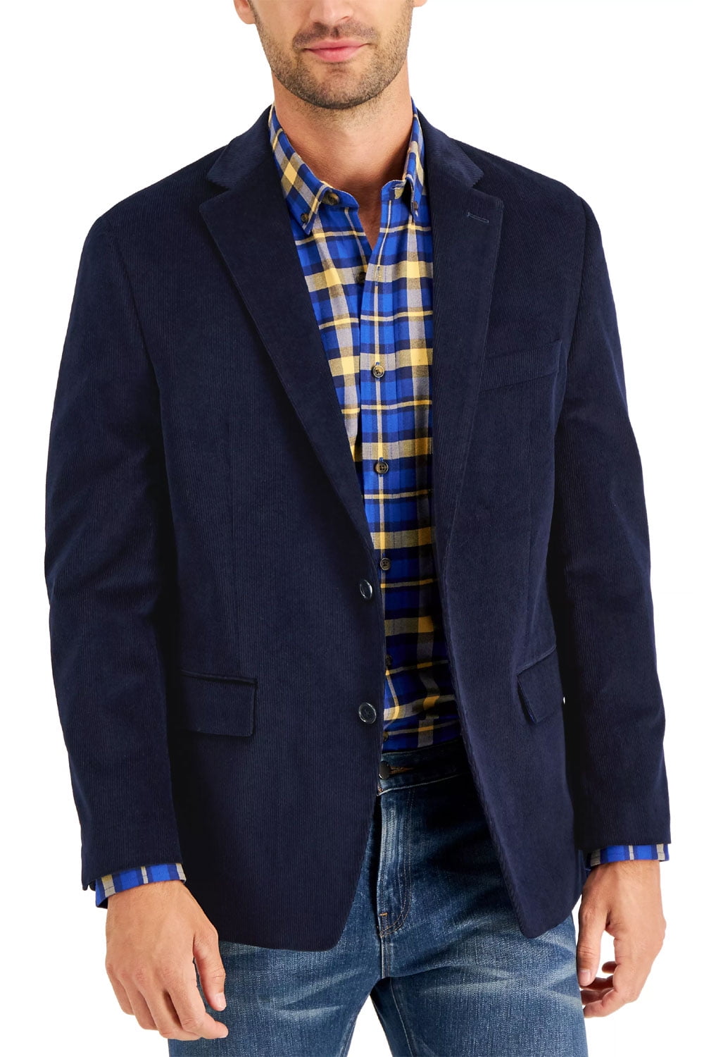 Club Room Men's Corduroy Classic-Fit Sport Coat (40S, Navy) - Walmart.com