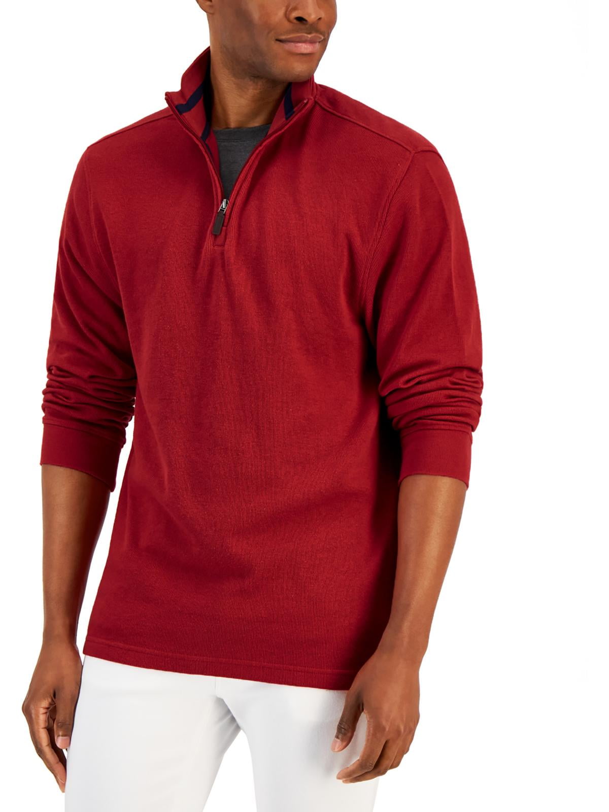 Club Room Mens 1/4 Zip Mock Neck Pullover Sweater - Walmart.com
