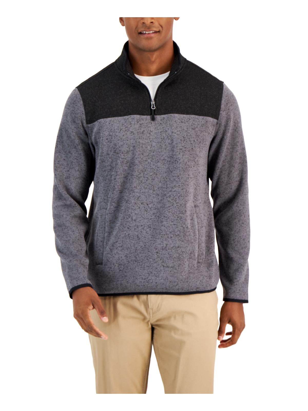 Club Room Mens 1/4 Zip Sweater Fleece Jacket - Walmart.com