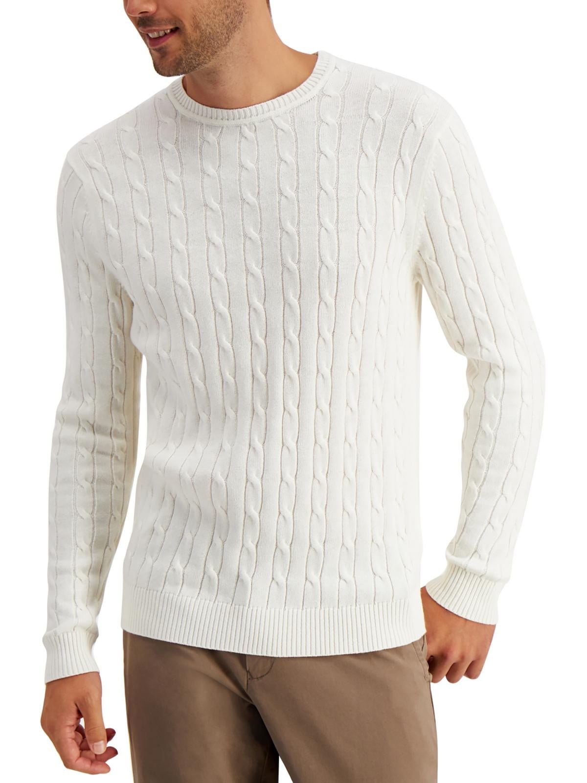 Club Room Mens Big & Tall Cable Knit Crewneck Sweater - Walmart.com