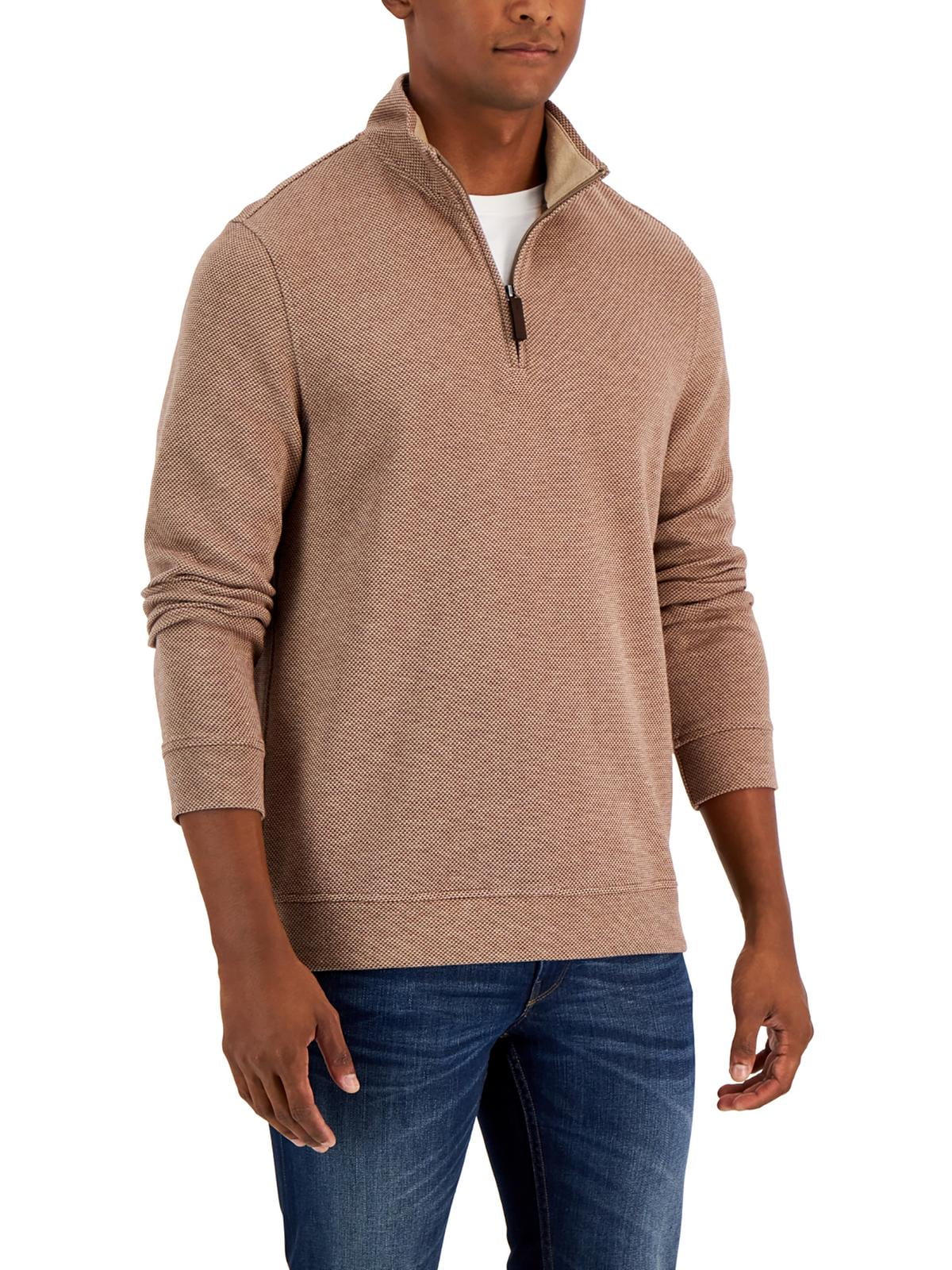 Club Room Mens Birdseye 1/4 Zip Office Pullover Sweater - Walmart.com