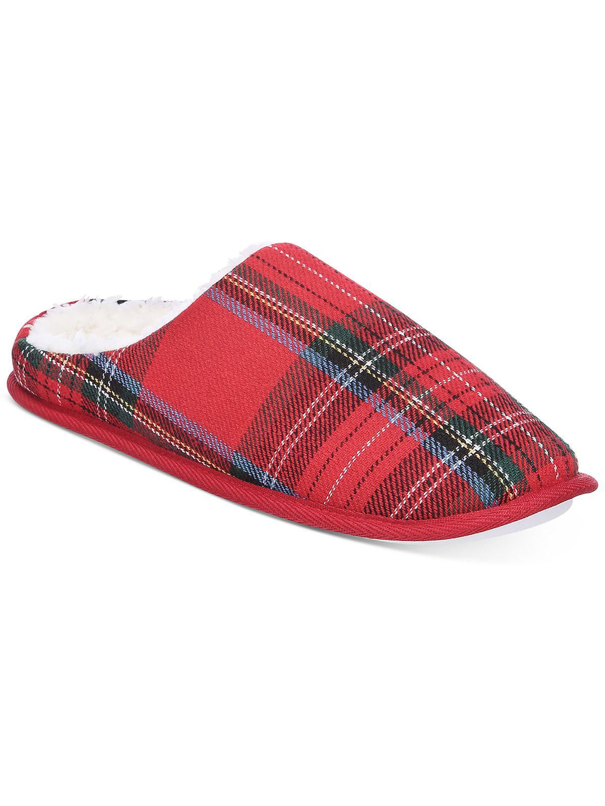 Club Room Mens Flannel Plaid Slide Slippers - Walmart.com