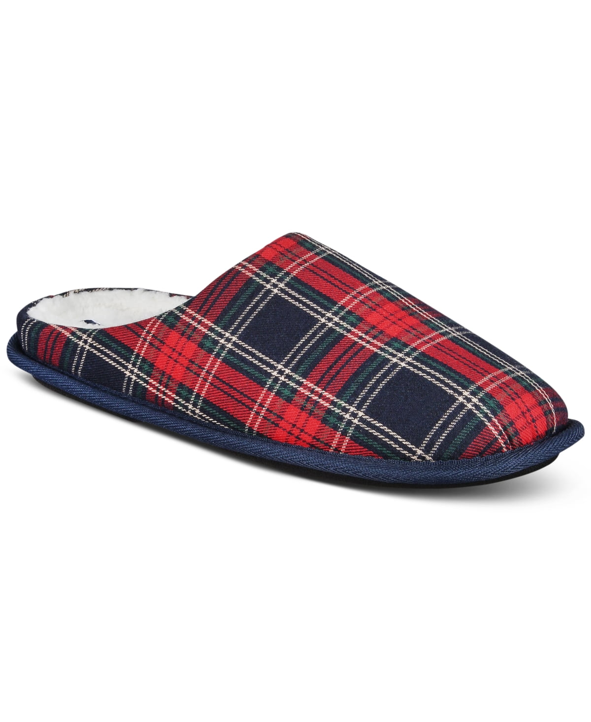 Club Room Mens Jake Plaid Red XL Slippers - Walmart.com
