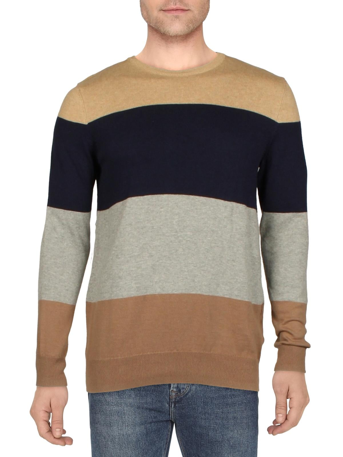 Club Room Mens Thierry Cotton Colorblock Crewneck Sweater - Walmart.com