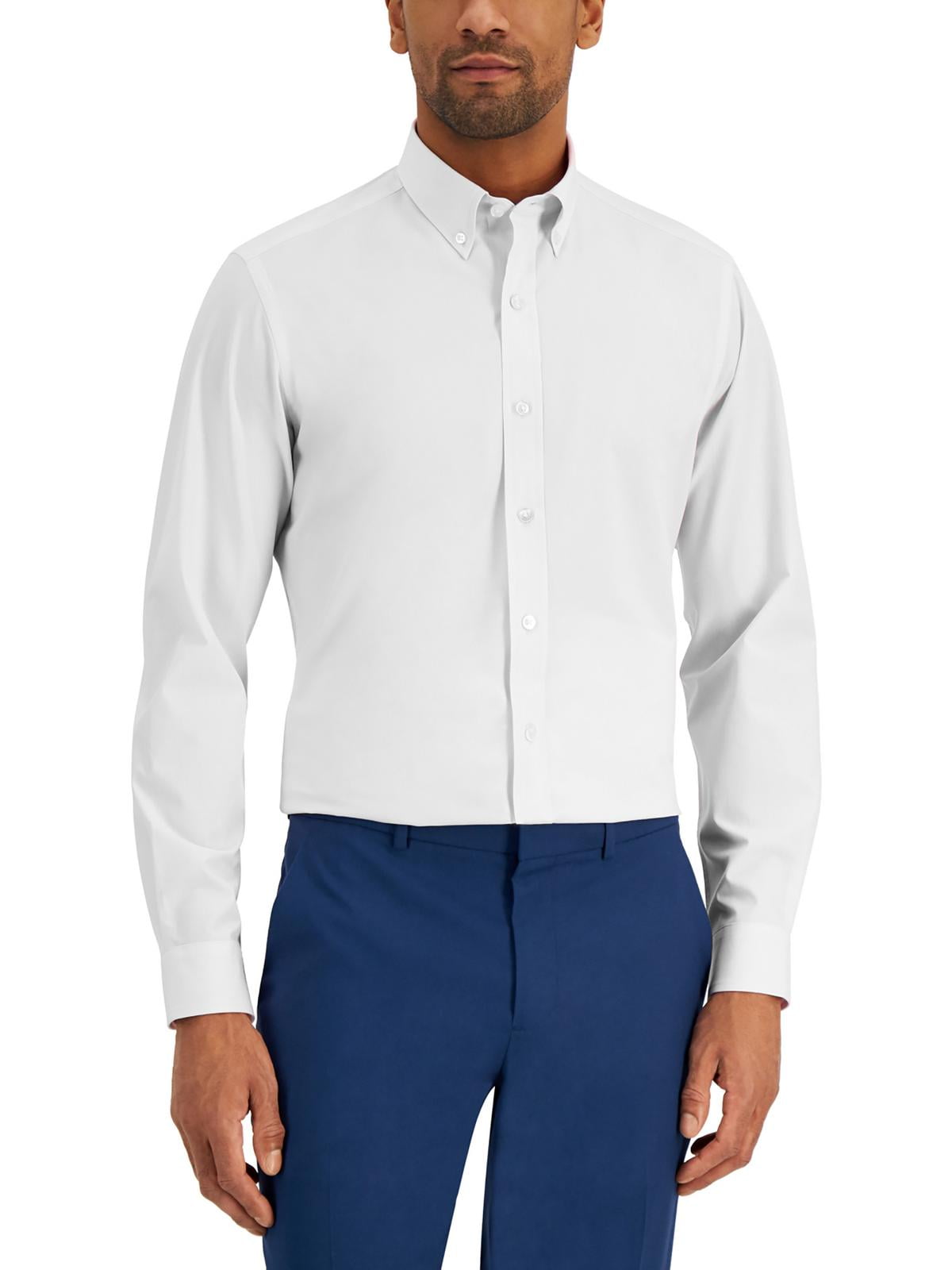 Club Room Mens li Poplin Dress Shirt - Walmart.com
