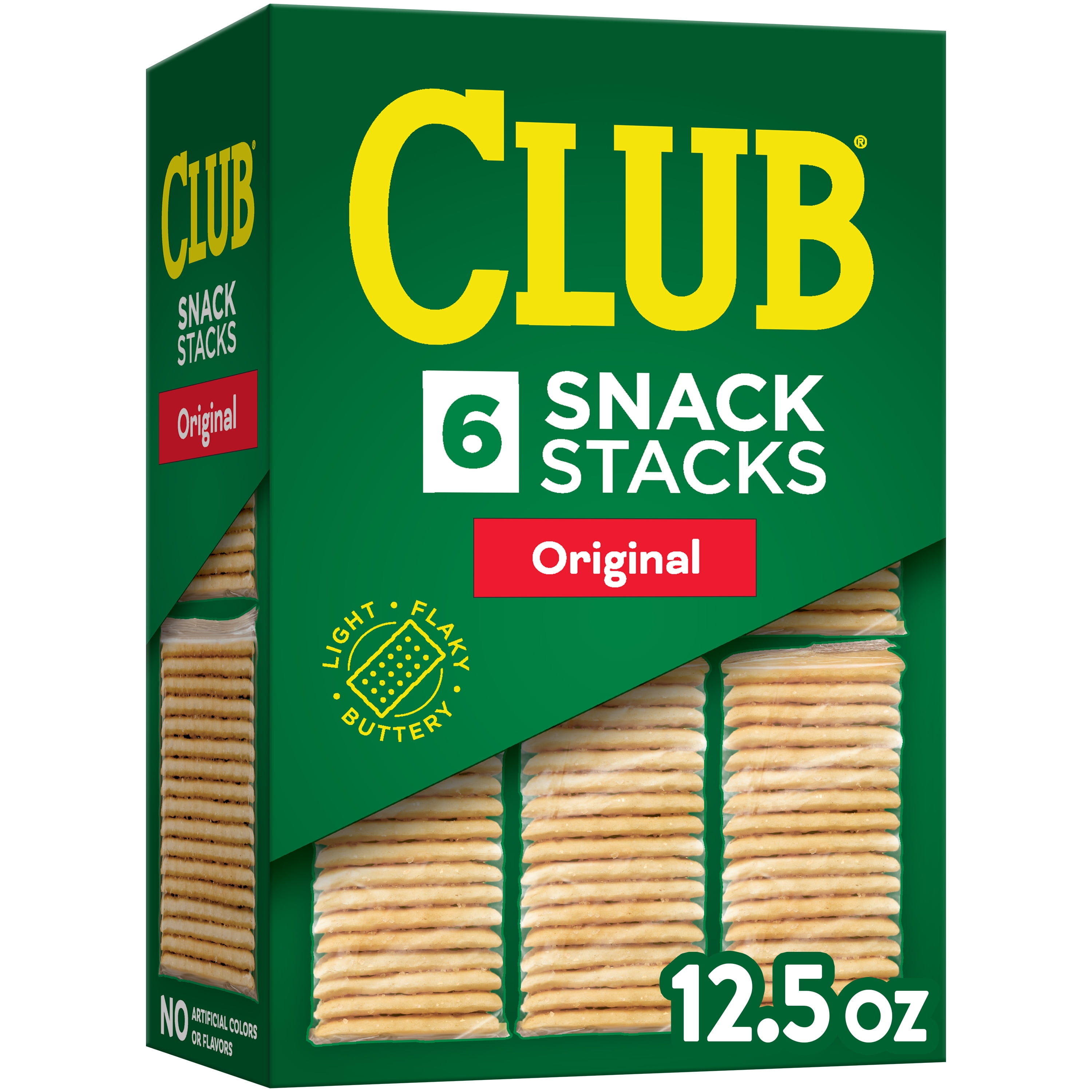 Club Crackers Snack Stacks Original Crackers, Light Flaky Butter, 6 Count - Walmart.com