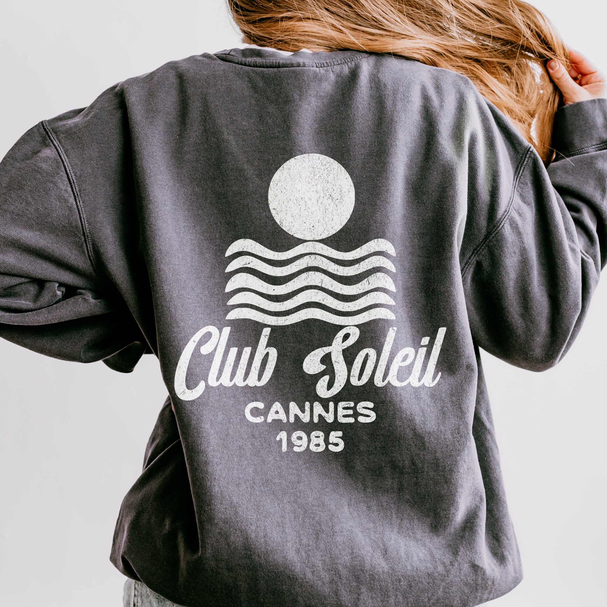Club Soleil Lightweight Crewneck T-Shirt Retro Style Beach Club ...