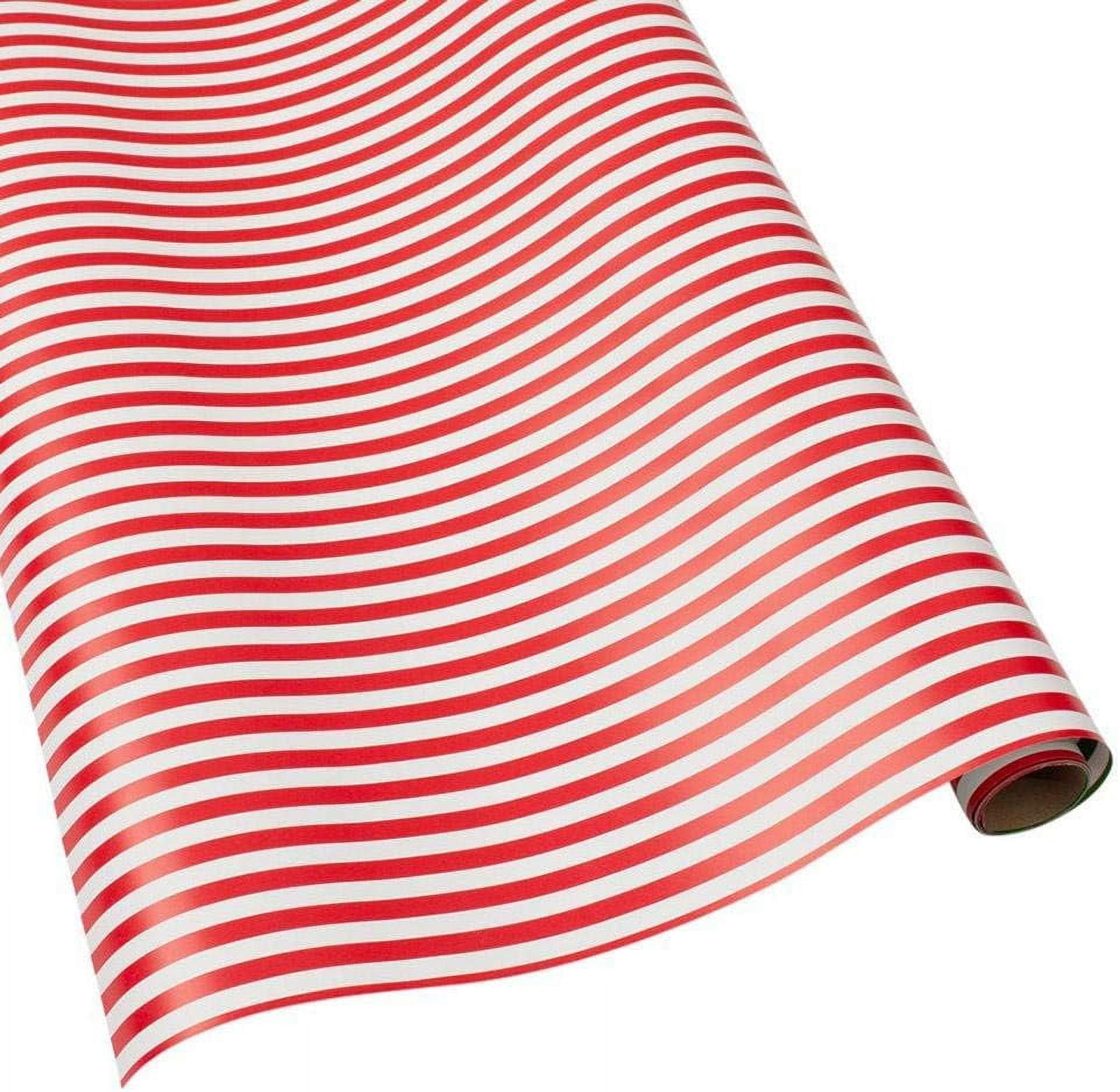 Club Stripe Reversible 30 In. X 8 Ft. Wrapping Paper In Red & Green, 2 ...