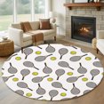 Club Style Tennis 5FT Round Area Rugs for Living Room Sports Themes ...