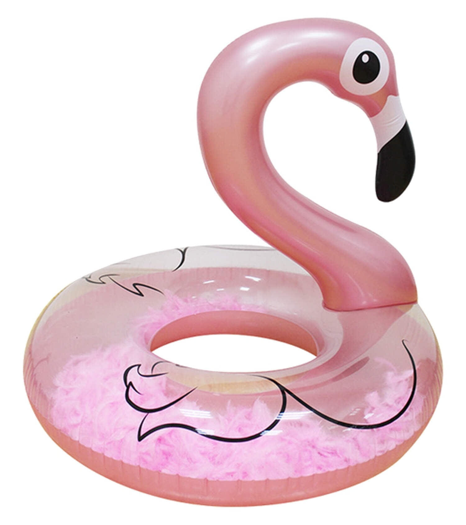 ClubSwim Flamingo Inflatable Pool Swim Float Tube with Feather 40 ...