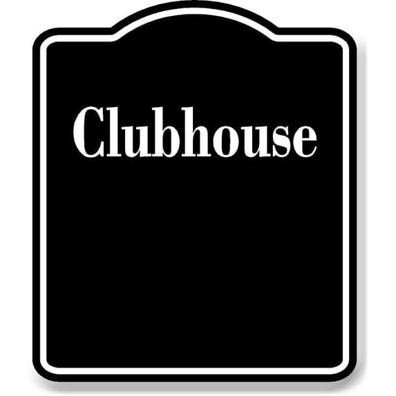 Clubhouse Golf Course BLACK Aluminum Composite Sign, 15"x18" - Walmart.com