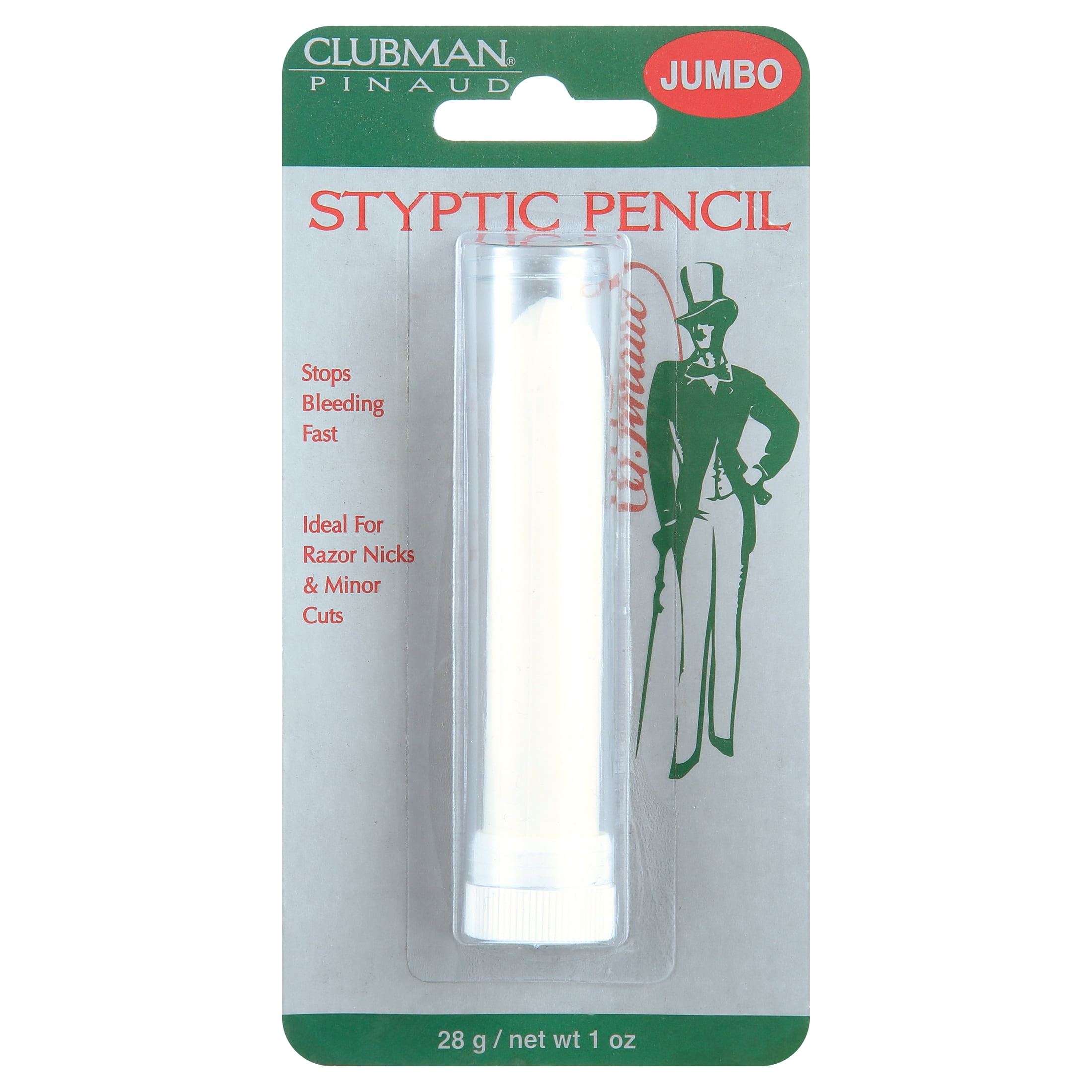 Clubman Men's Jumbo Styptic Pencil, 1 Oz - Shaving Cut Relief, Razor ...