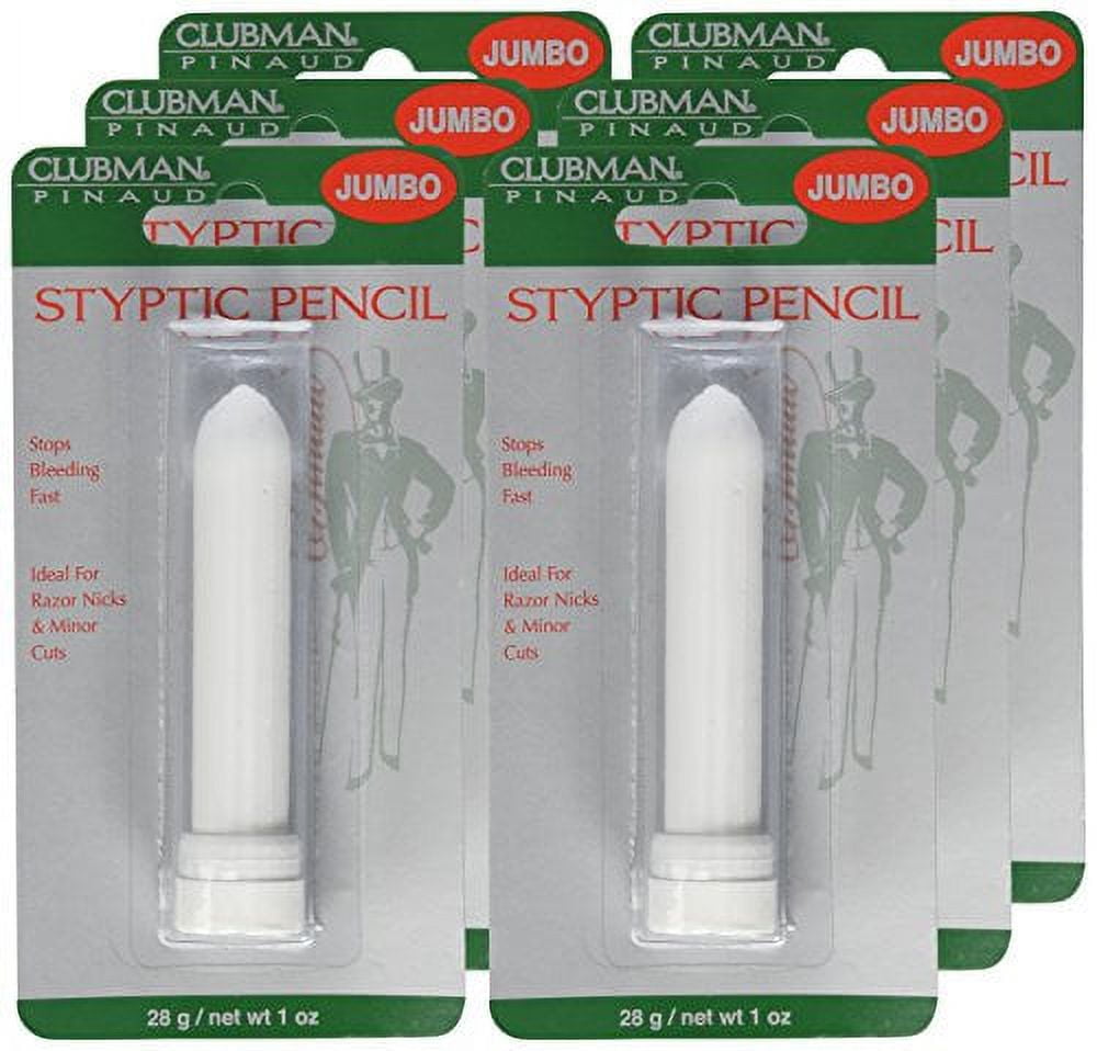 Clubman Jumbo Styptic Pencil, Treat and Seal Shaving Cuts Instantly ...