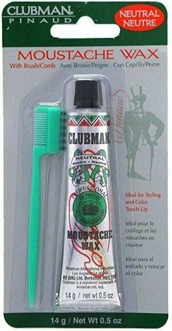 Clubman Moustache Wax Neutral, 0.5 Oz. - Walmart.com