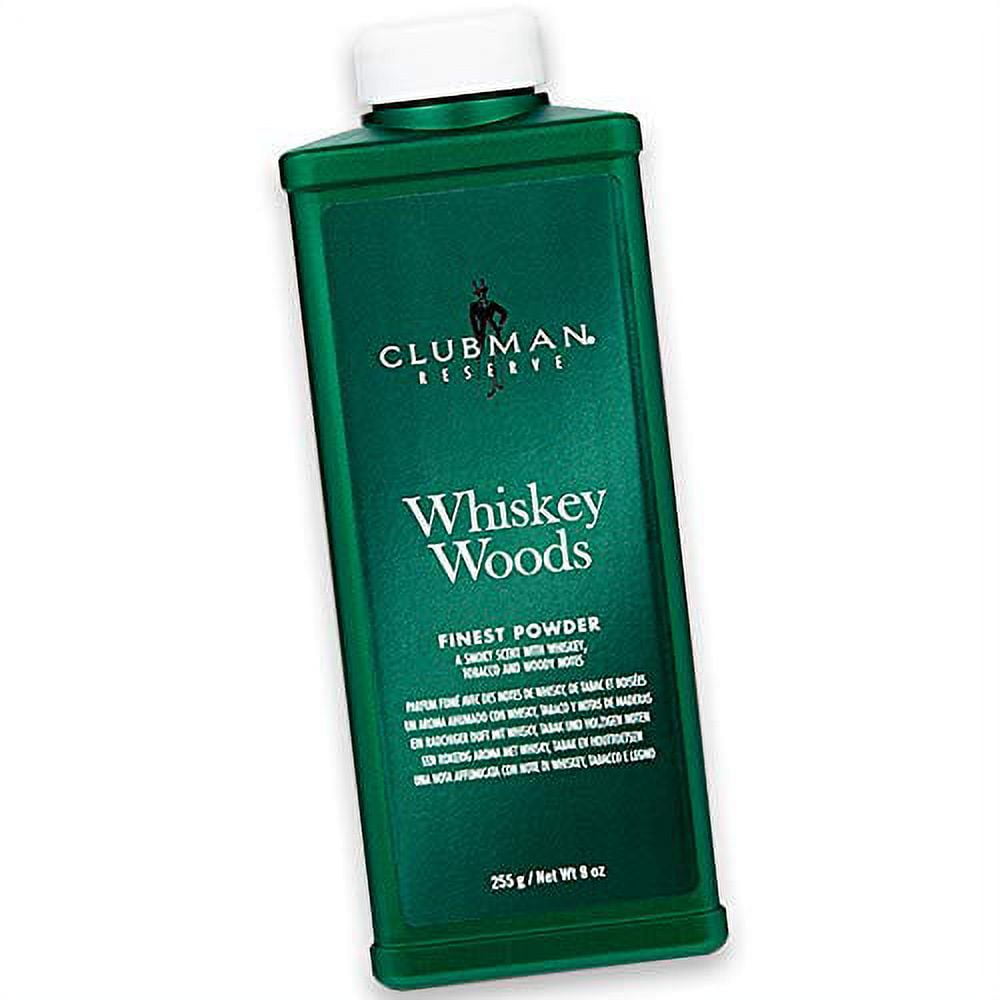 Clubman Reserve Whiskey Woods Cornstarch Powder, Post-Shave Grooming ...