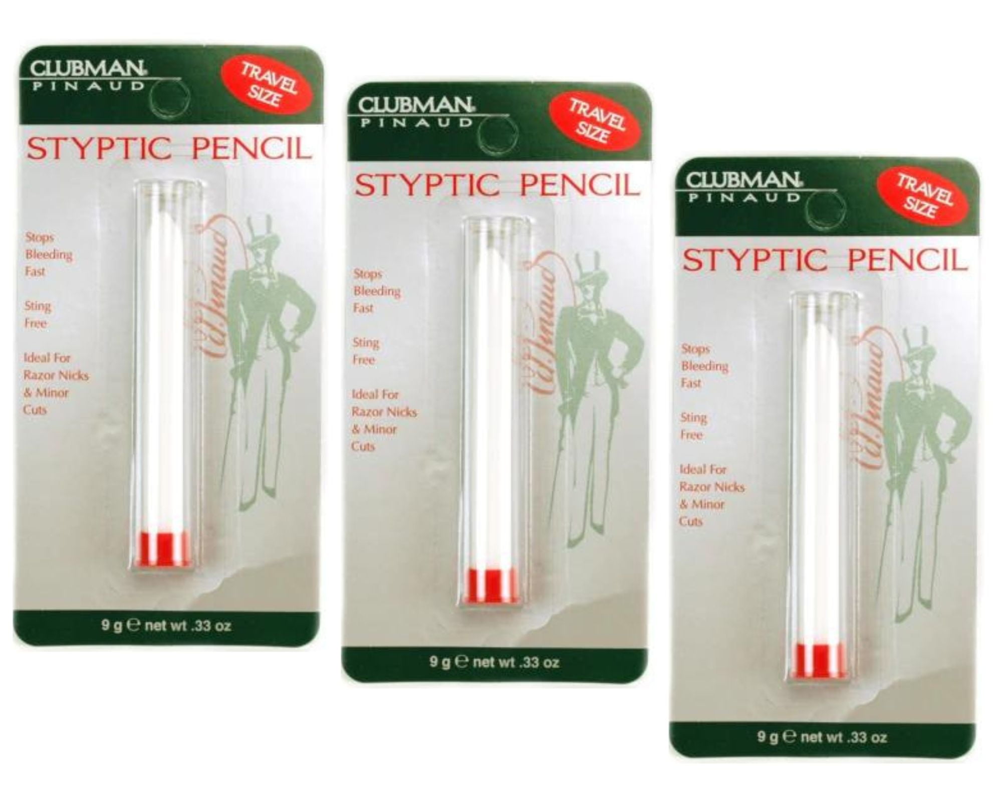 Clubman Styptic Pencil, 9g Travel Size, Quickly Stops Bleeding from ...