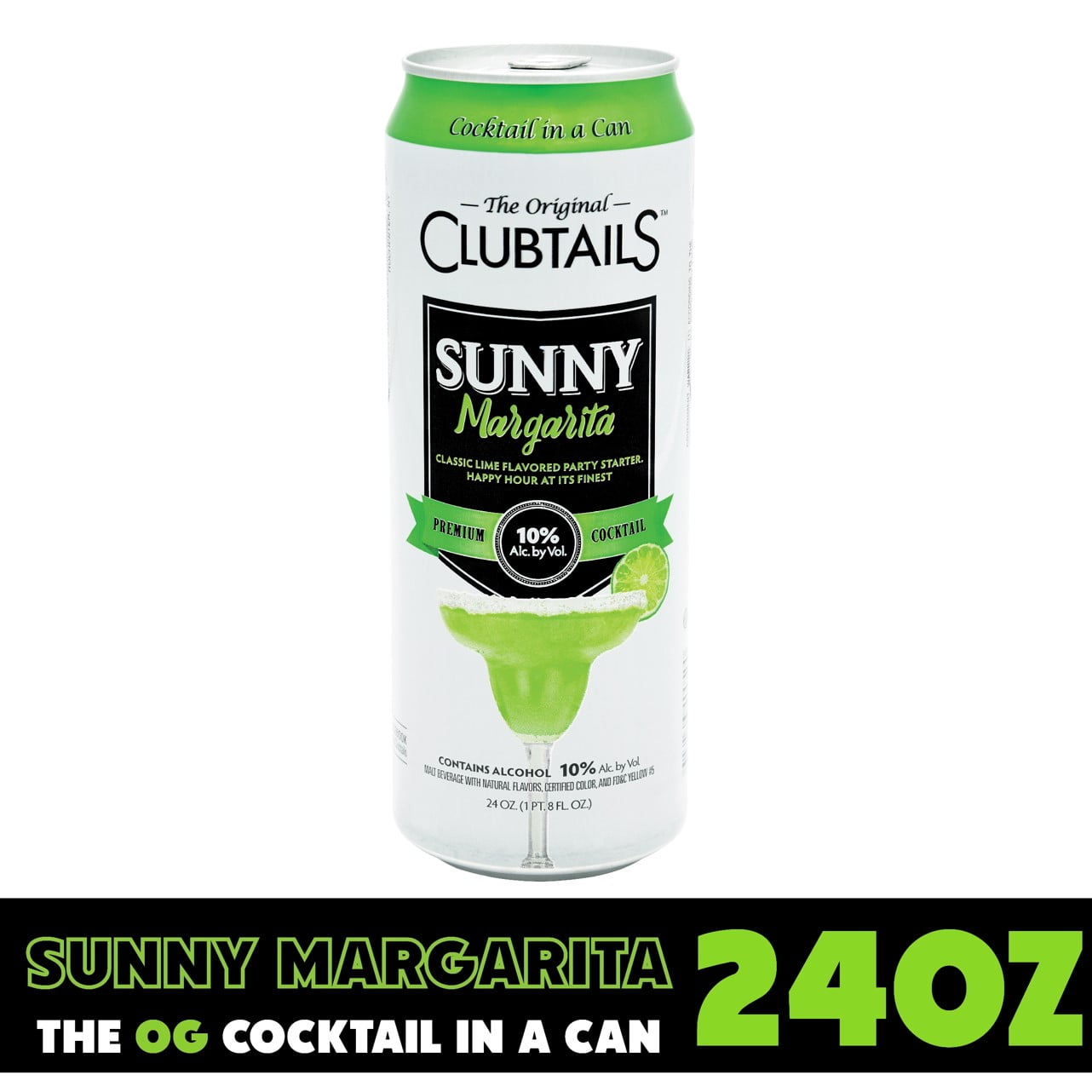 Clubtails Cocktail Sunny Margarita, 24oz Can - Walmart.com