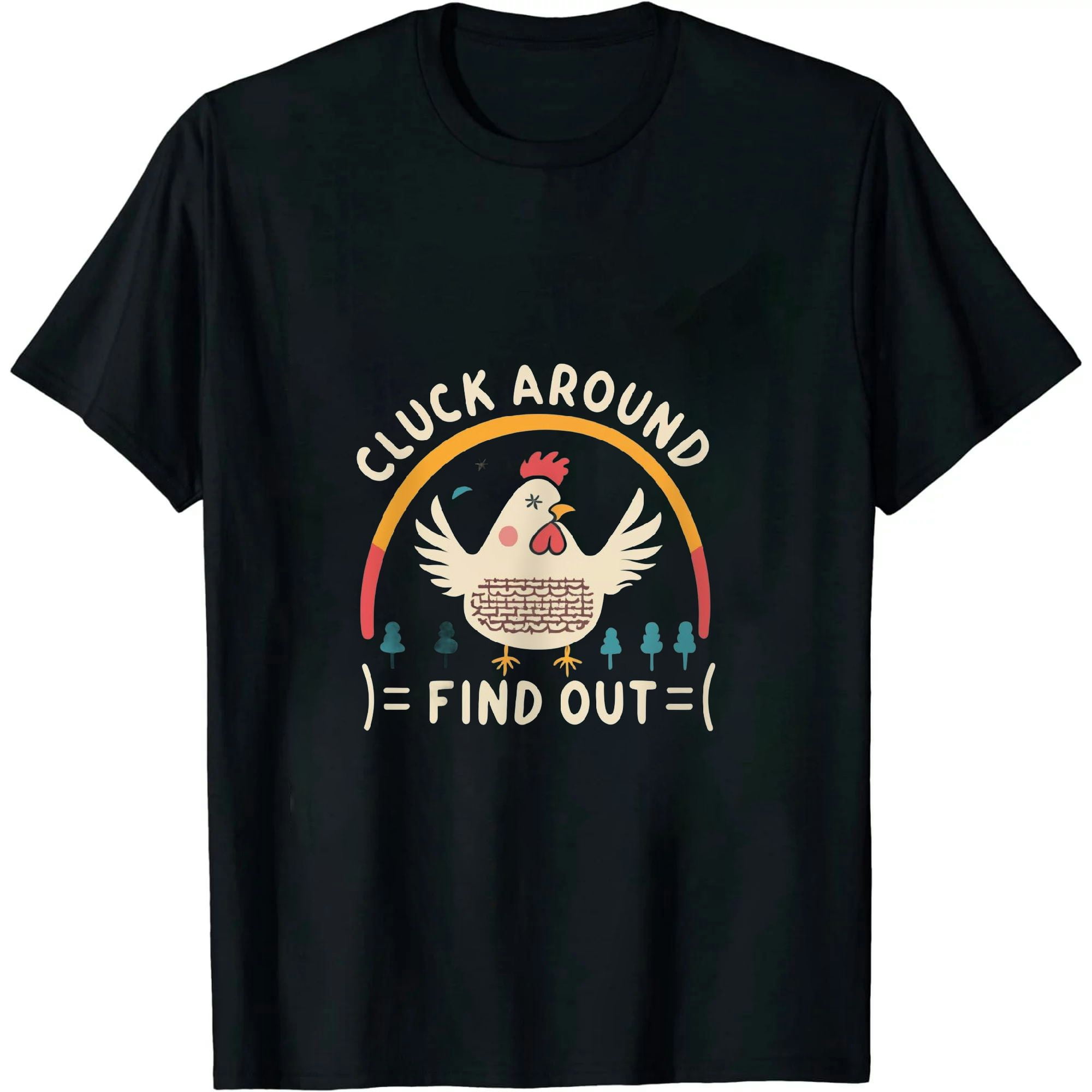 Cluck Around & Find Out Shirt Women Funny Chicken Graphic Tee ...
