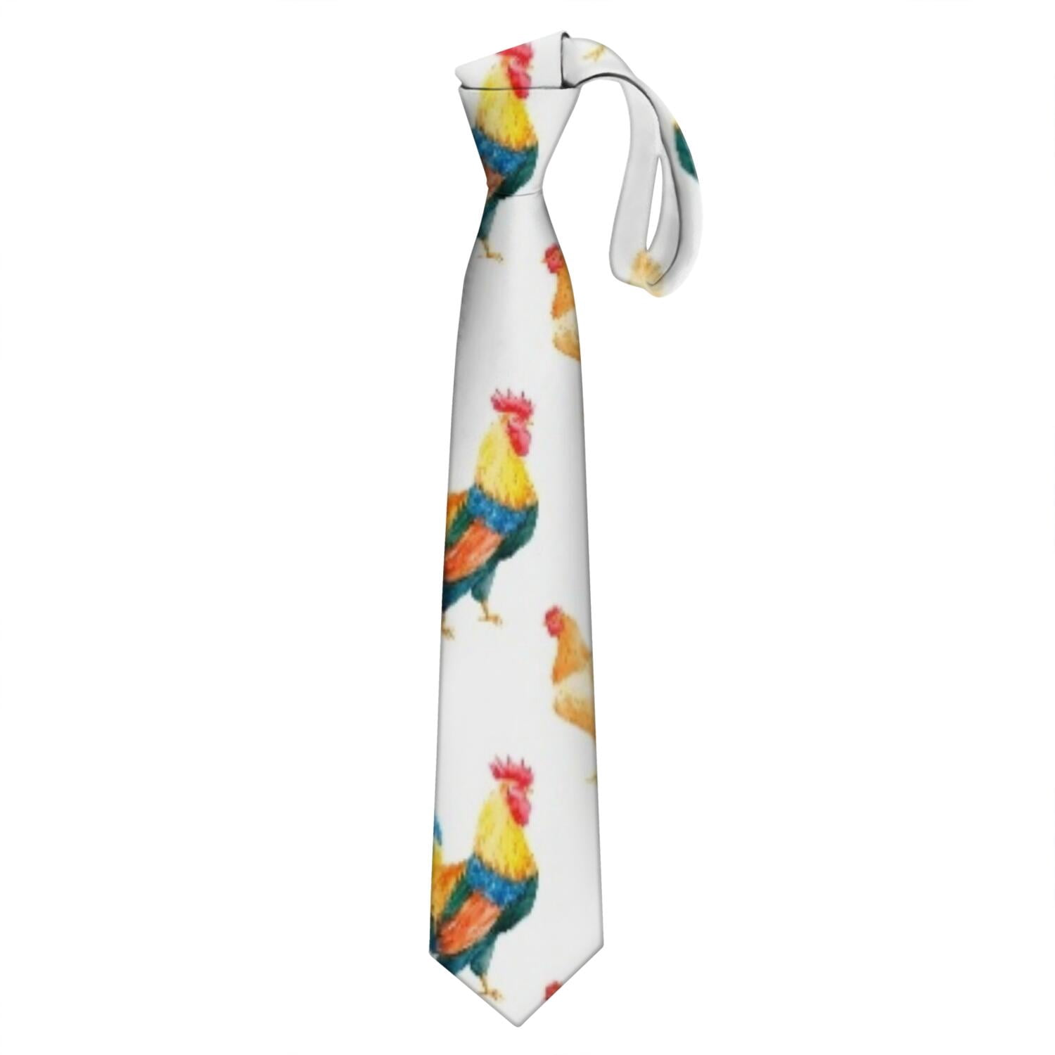 Cluck Chicken Farm Themed Satin Formal Tie - Wrinkle-Resistant 58.3 ...