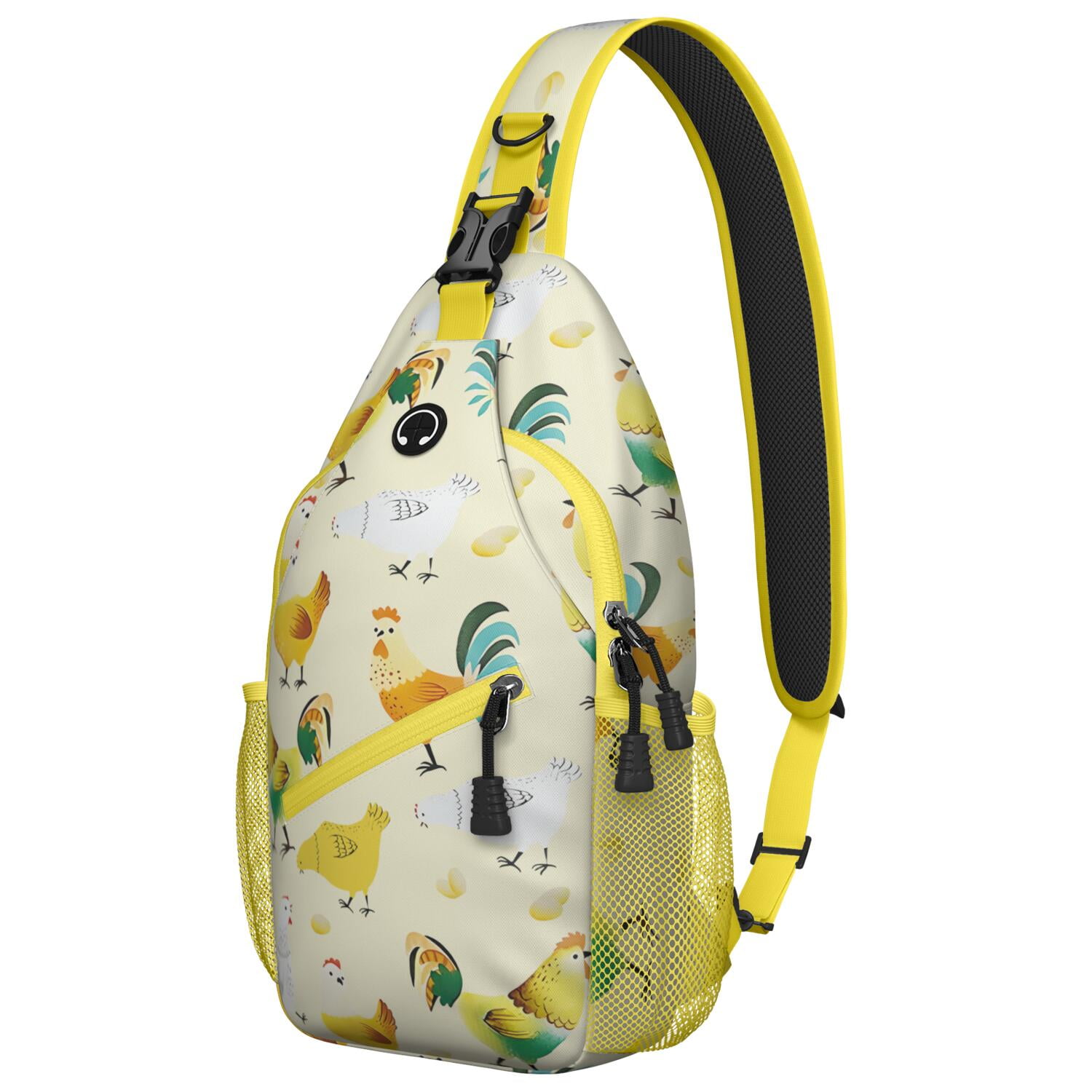 Cluck-Inspired Farm Sling Backpack - Cute Egg & Chick Crossbody Bag ...