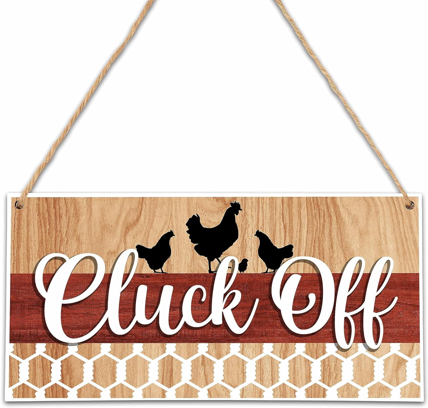 Cluck Off Chicken Sign, Funny Chicken Coop Sign, Rustic Farmhouse Wall ...