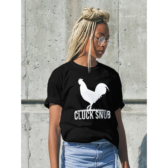 Cluck Snub Chicken Silhouette Farm Life Graphic Tee Unisex Cotton T ...