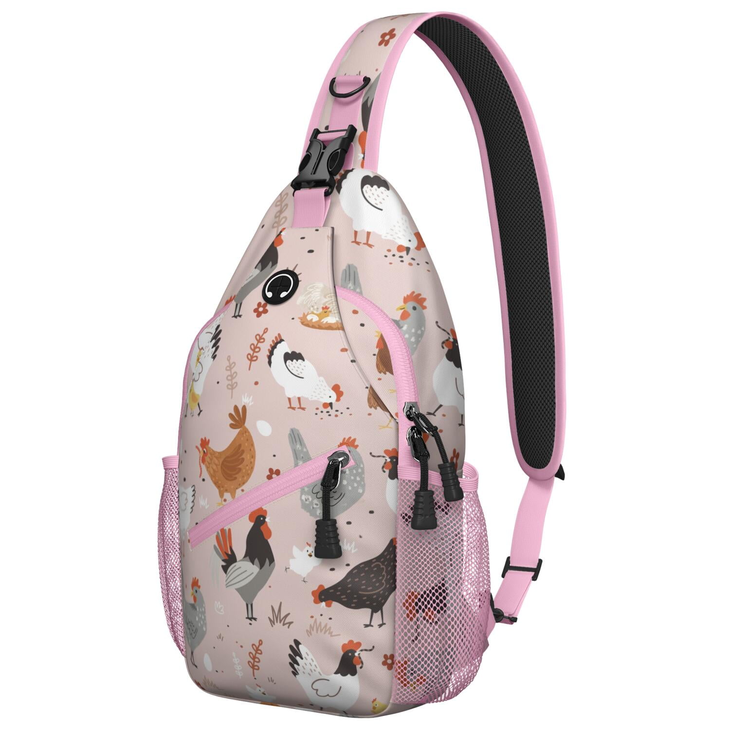 Cluck-Tastic Farm Sling Backpack - Cute Chicken & Egg Crossbody Bag ...