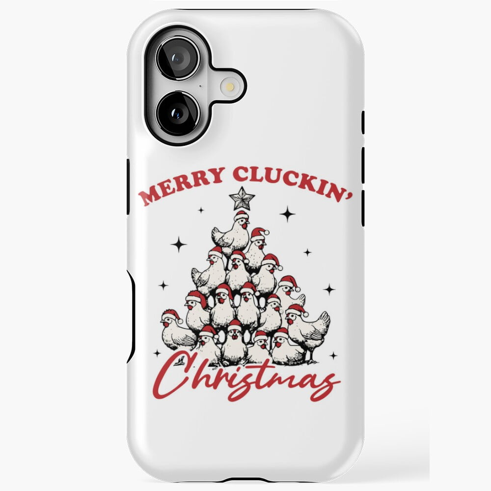 Cluckin Funny Chicken Holiday Humor Quote Case with iPhone 17 11 12 13 ...