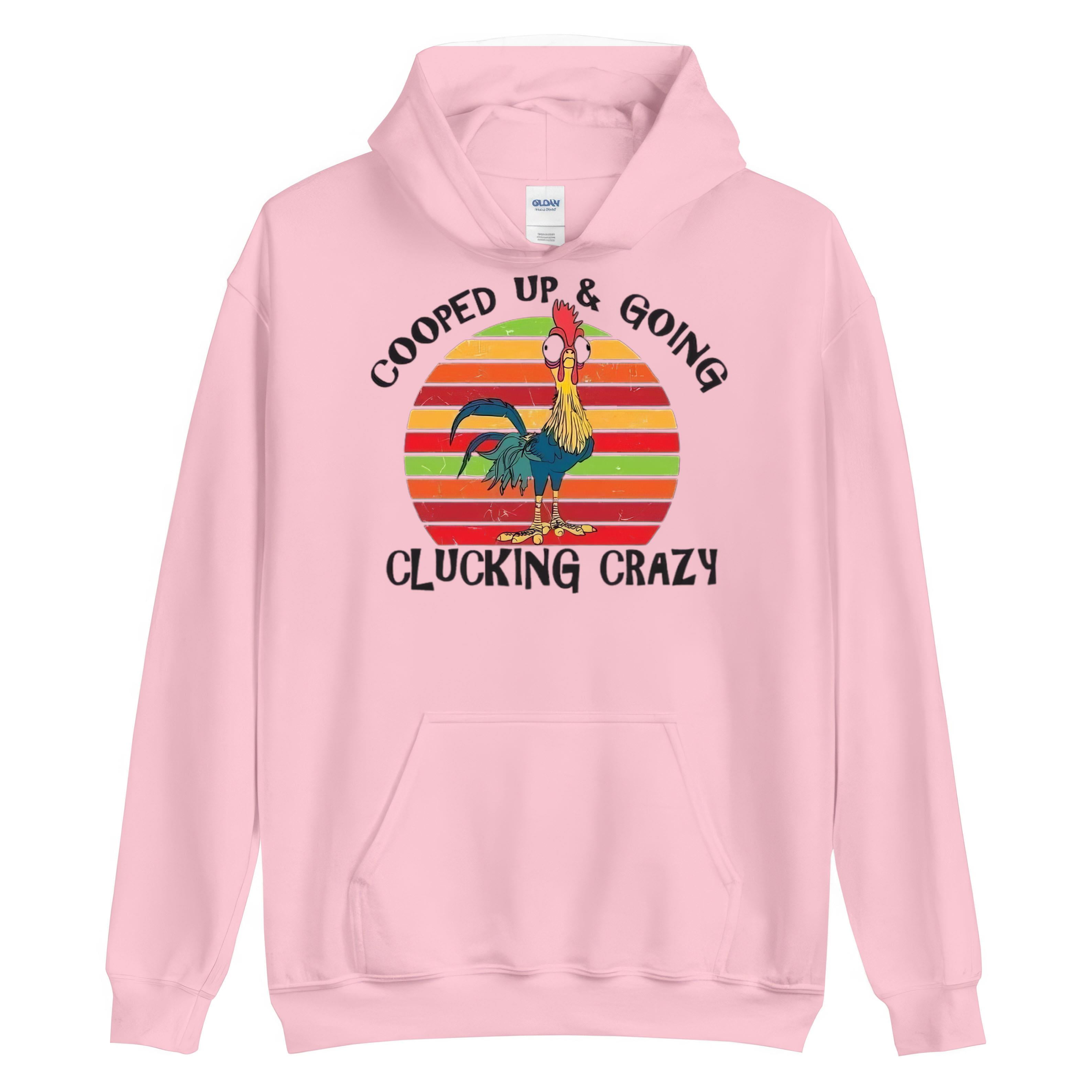 Clucking Crazy Chicken Shirt, Funny Cooped Up Farm Humor Tee, Retro ...