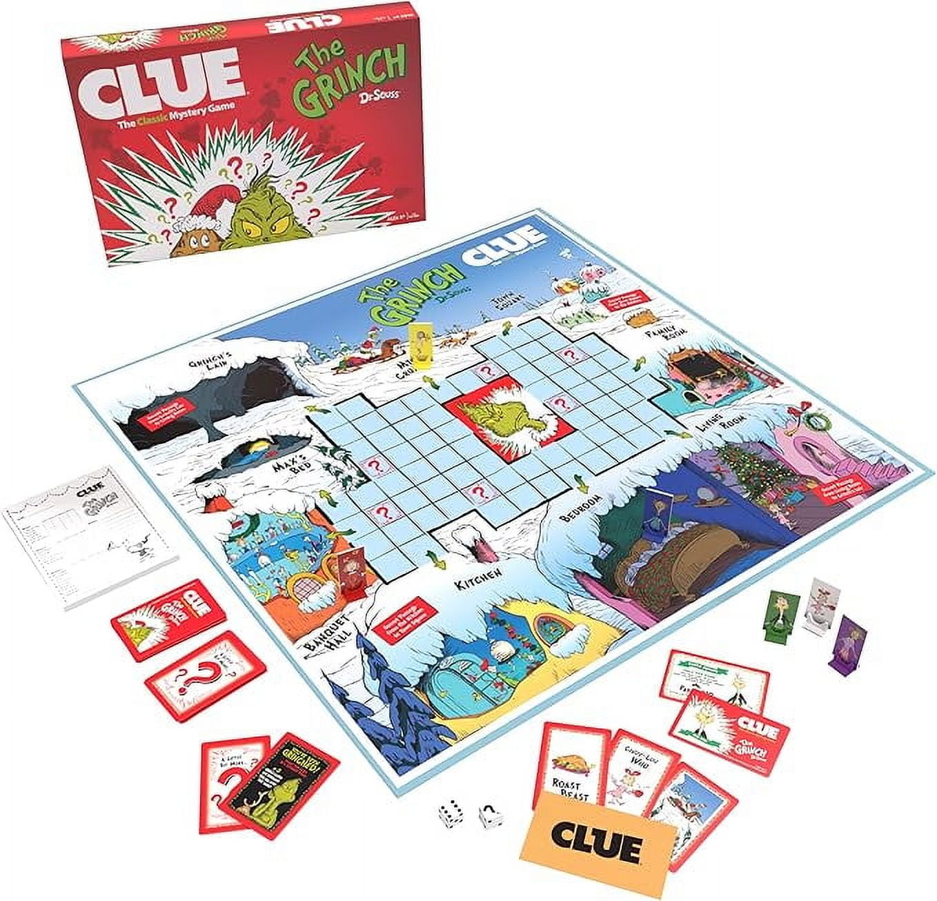 Clue Dr. Seuss How The Grinch Stole Christmas Edition Board Game For ...