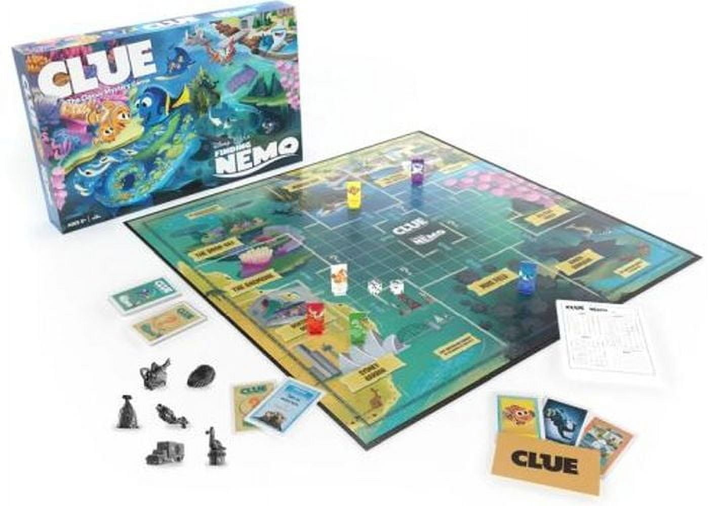 USAopoly CLUE Finding Nemo Game, Disney Pixar Mystery, Dory, Characters ...