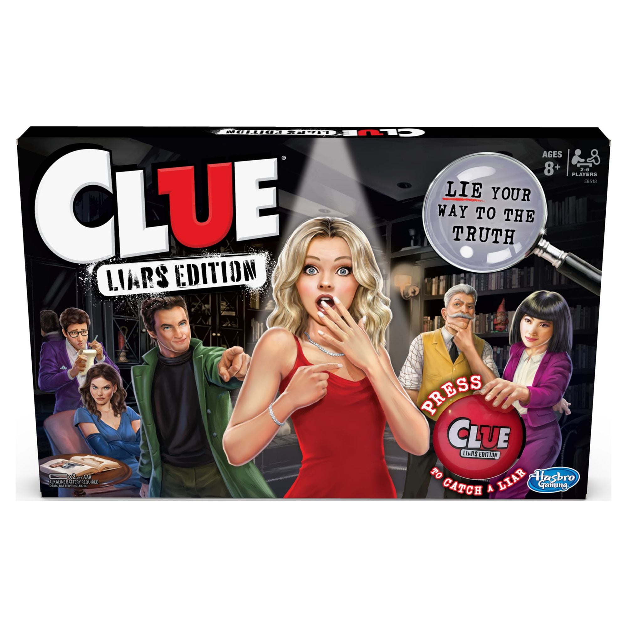 Clue Liars Edition Board Game for Kids and Family Ages 6 and Up, 2-4 ...