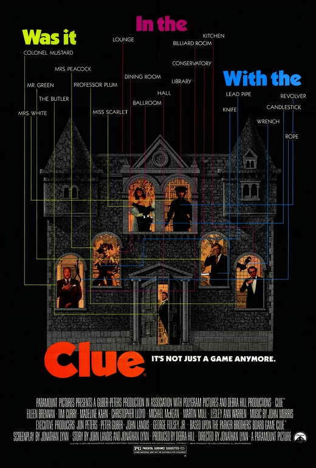Clue Movie POSTER 27" x 40" Style A - Walmart.com