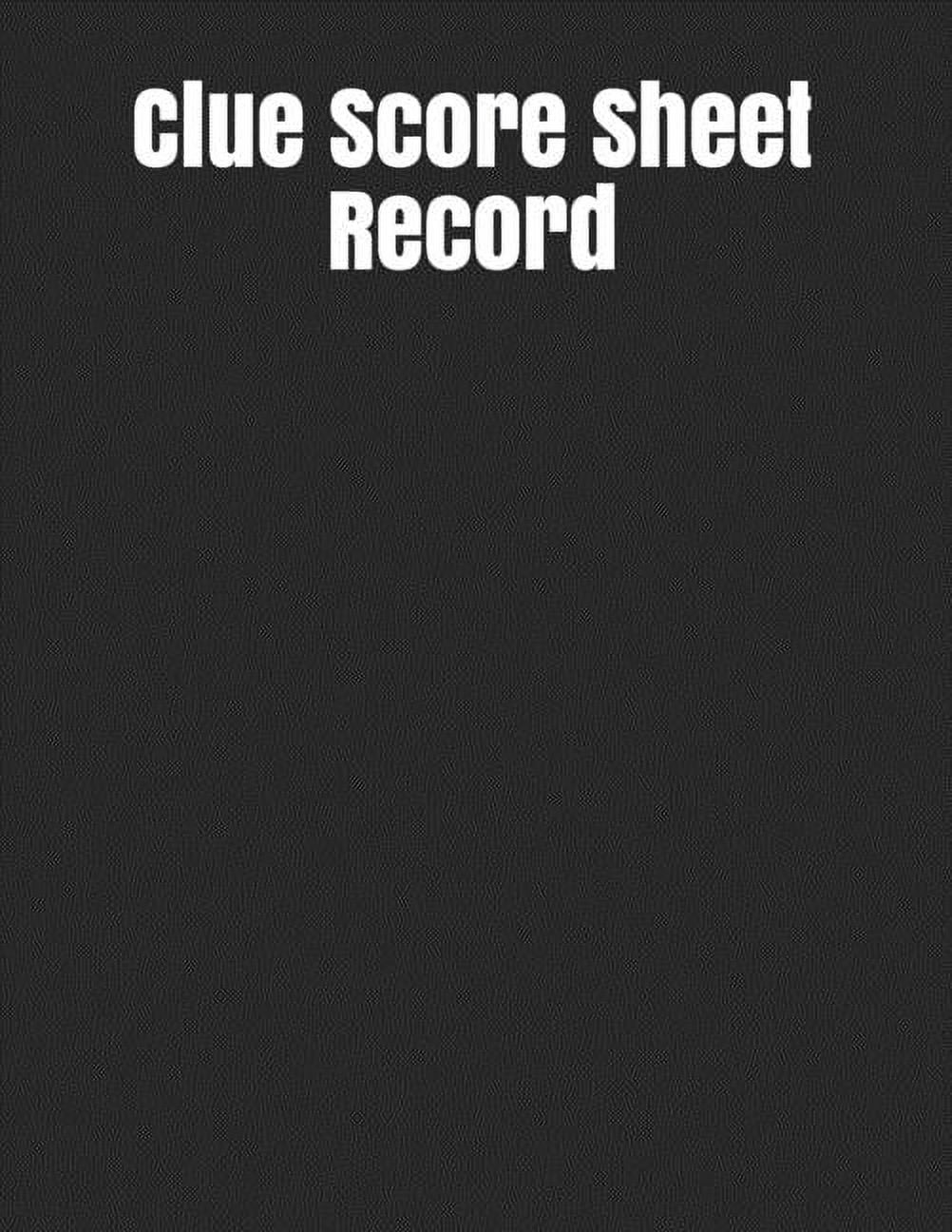 Clue Score Sheet Record: Clue Classic Score Sheet Book, Clue Scoring ...