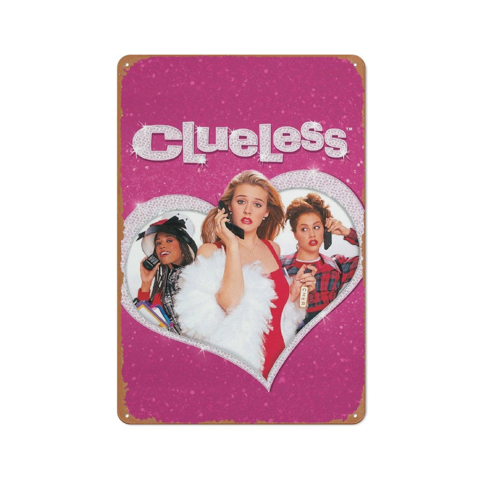 Clueless Movie Poster Retro Metal Sign Vintage Tin Sign for Cafe Bar ...