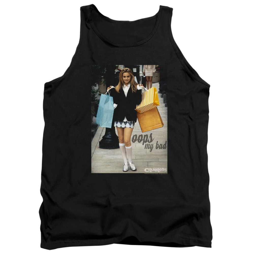 Clueless Oops My Bad Adult Tank Top Black - Walmart.com