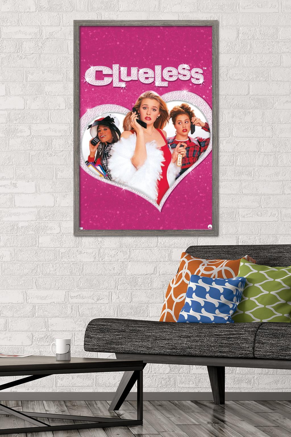 Clueless - Pink Wall Poster, 22.375" x 34", Framed - Walmart.com