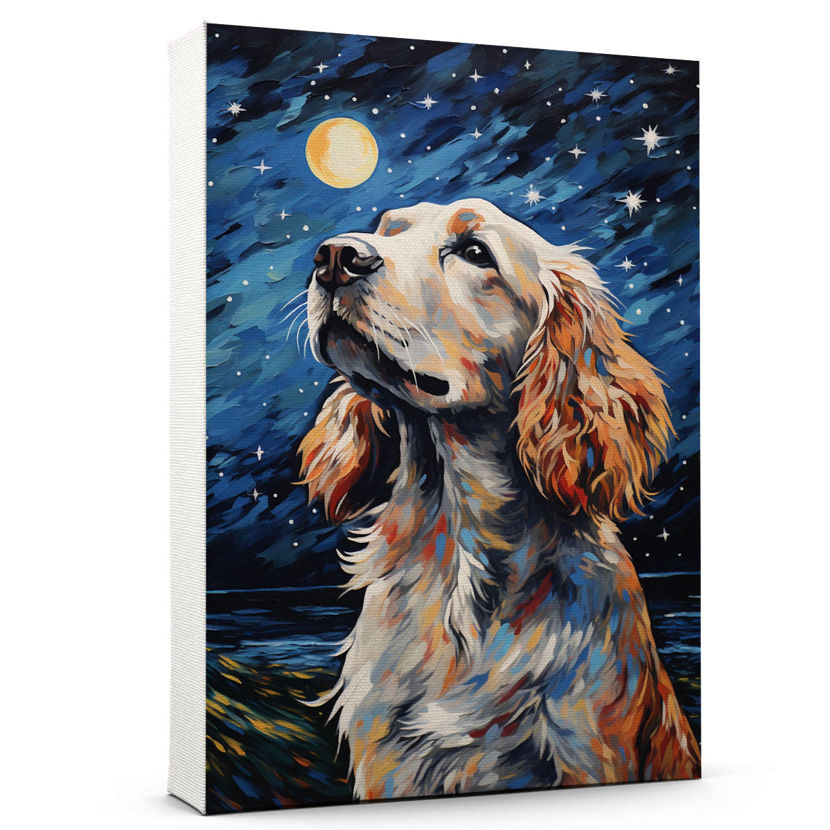 Clumber Spaniel Canvas Wall Art Print, Dog Artwork Poster for Bedroom ...