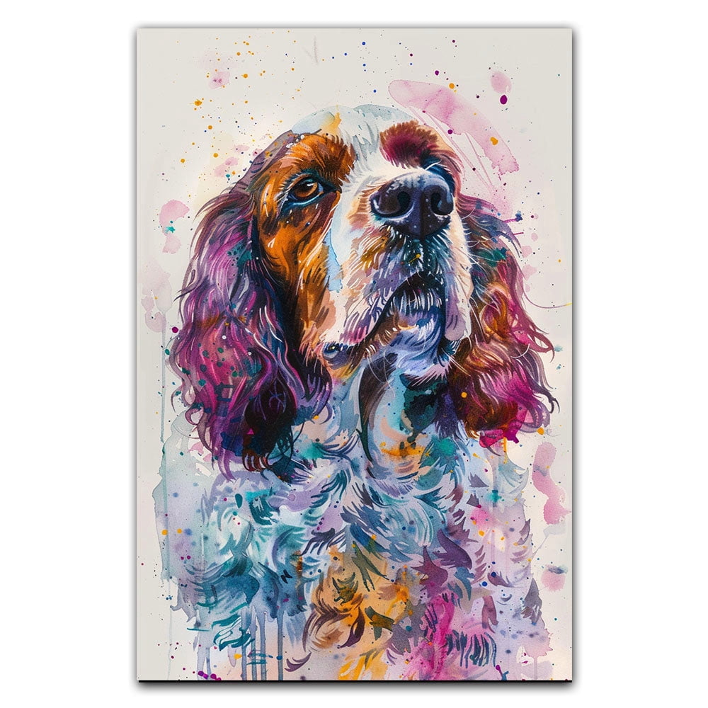Clumber Spaniel Dog Art Print Poster, Wall art Painting Decor Clumber ...