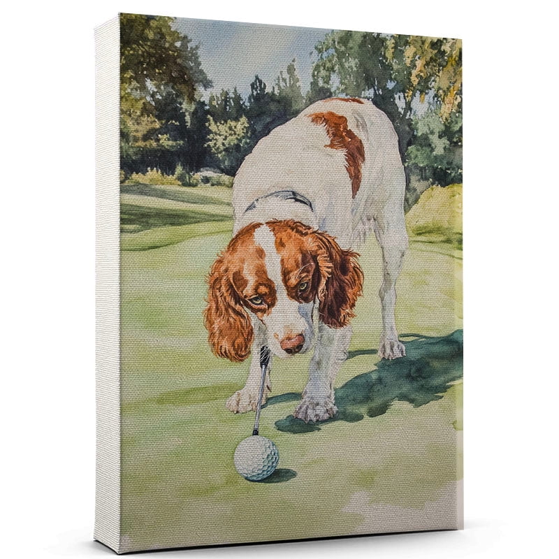 Clumber Spaniel Dog Canvas Golf Canvas – Funny Clumber Spaniel Dog ...