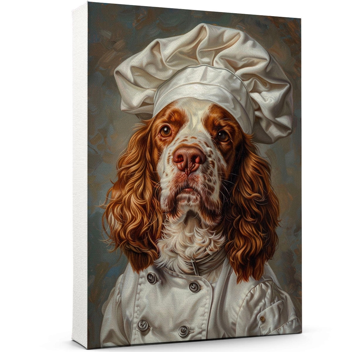 Clumber Spaniel Dog Chef Poster, Clumber Spaniel Dog Cooking Food ...