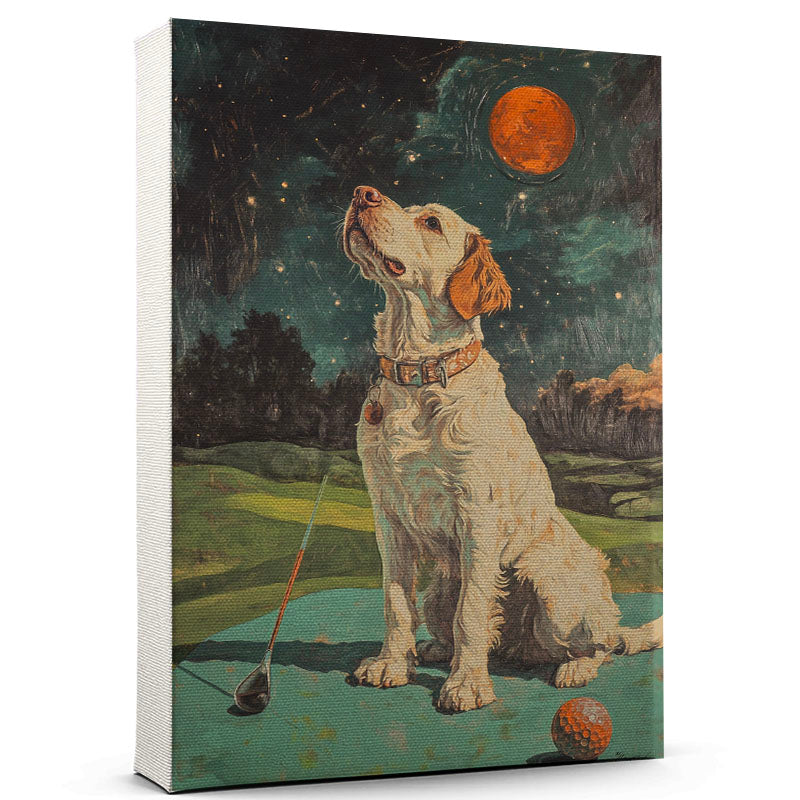 Clumber Spaniel Dog Playing Golf Stretched Canvas Size 8x12 – Sports ...
