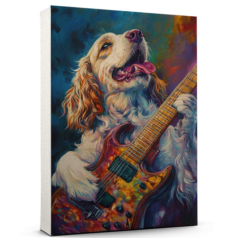 Clumber Spaniel Dog Stretched Canvas Size 8x12 Guitar Canvas – Cute ...