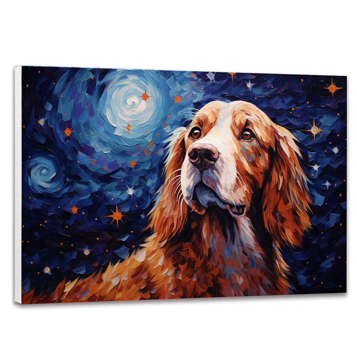 Clumber Spaniel Posters Van Gogh Starry Night Posters Home Canvas Wall ...