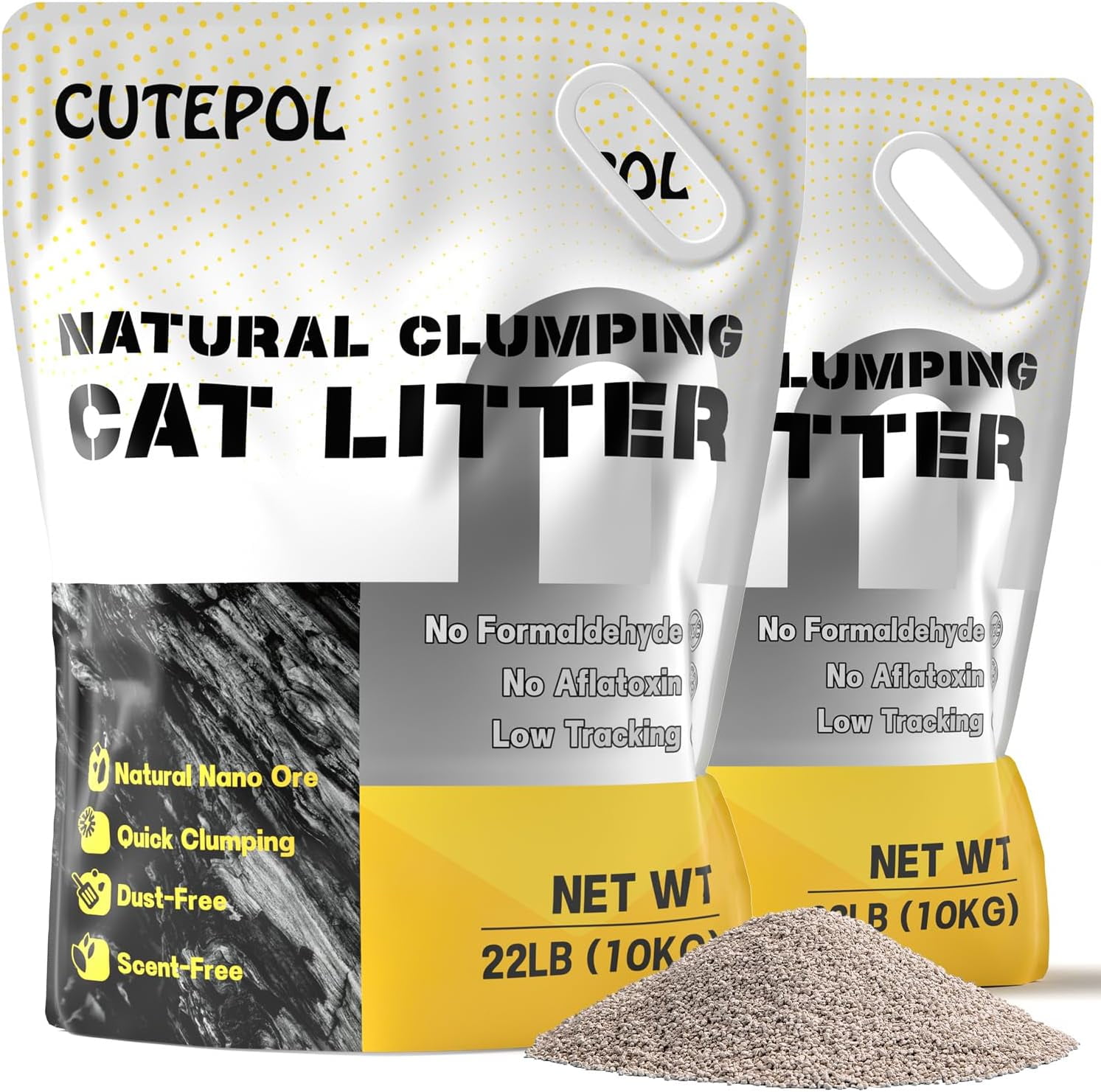 Clumping Cat Litter for Multi-Cats, Sodium-Based Litter, Strong ...