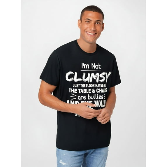 i'm Not Clumsy Graphic Men's Short Sleeve T-shirt, Comfy Stretchy s For ...