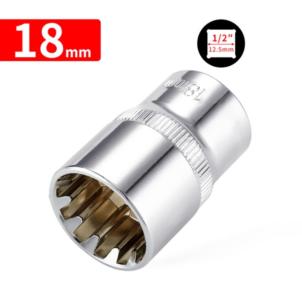 Clupup 12 Teeth Shape Universal Socket Head Anti-rust Mirror 1/2 Inch ...