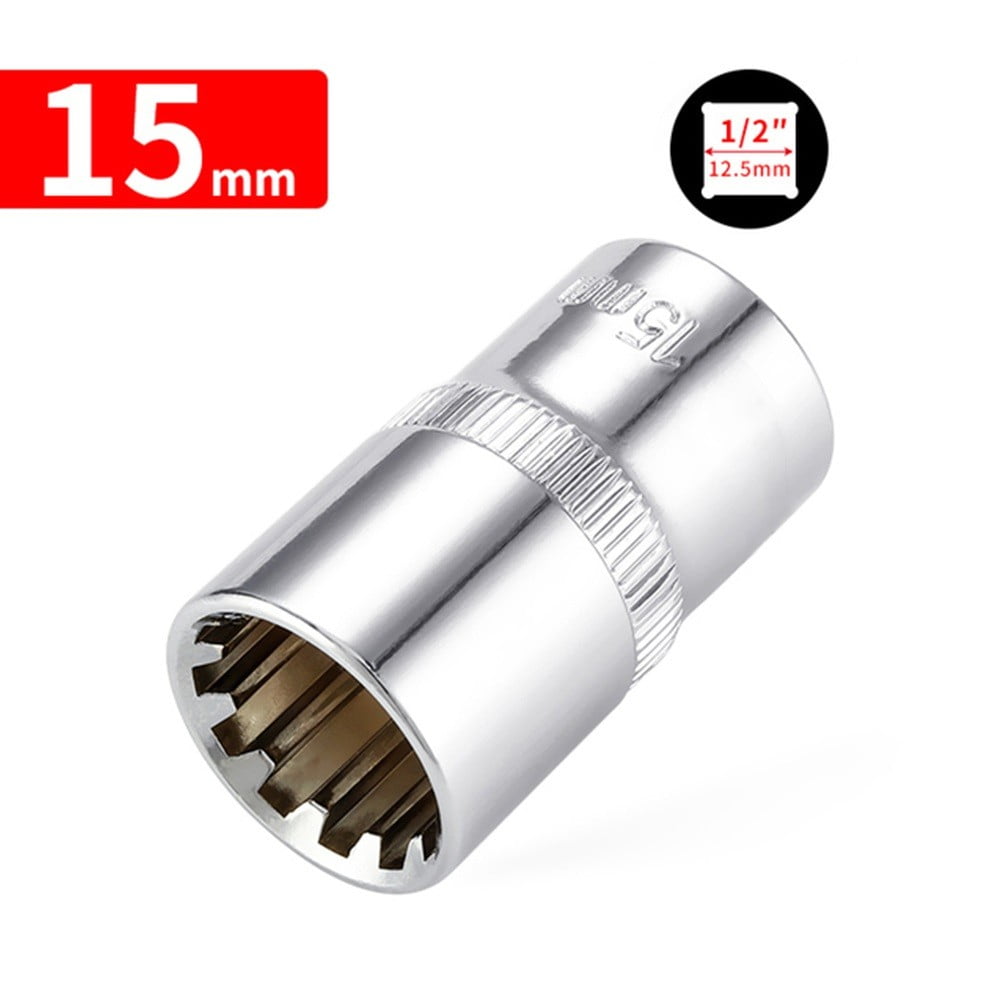 Clupup 12 Teeth Shape Universal Socket Head Anti-rust Mirror 1/2 Inch ...