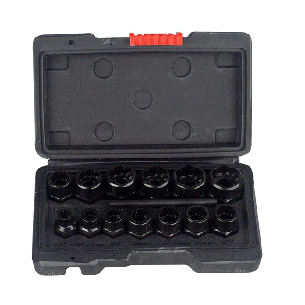 Clupup 14pcs Bolt Extractor Set Damaged Bolt Nut Remover Socket ...
